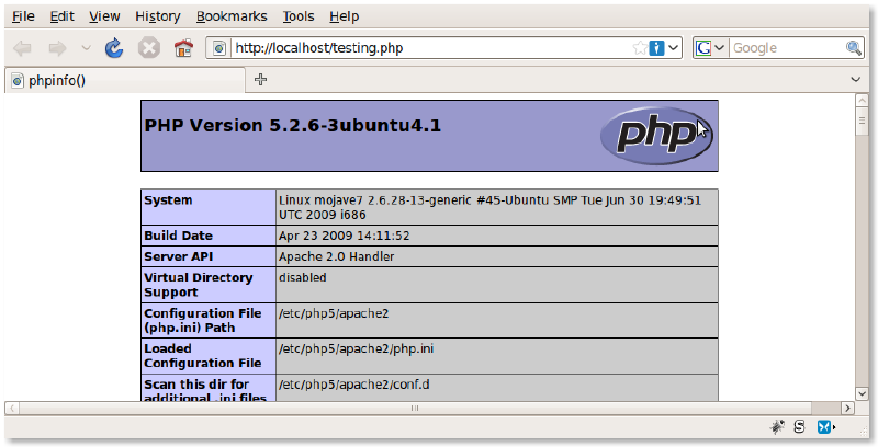 LAMP Server on Ubuntu 9.04 Workstation Install · DigitalNotions